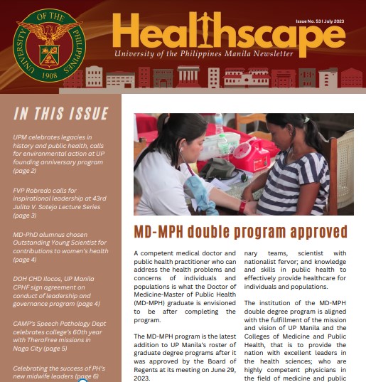 UP Manila Healthscape Issue No. 58 (December 2023) - University of the ...