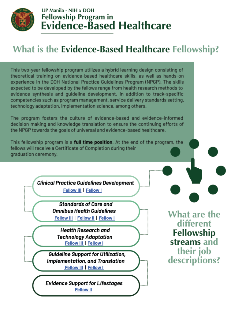Application Call: UPM-DOH Fellowship Program in Evidence-Based ...