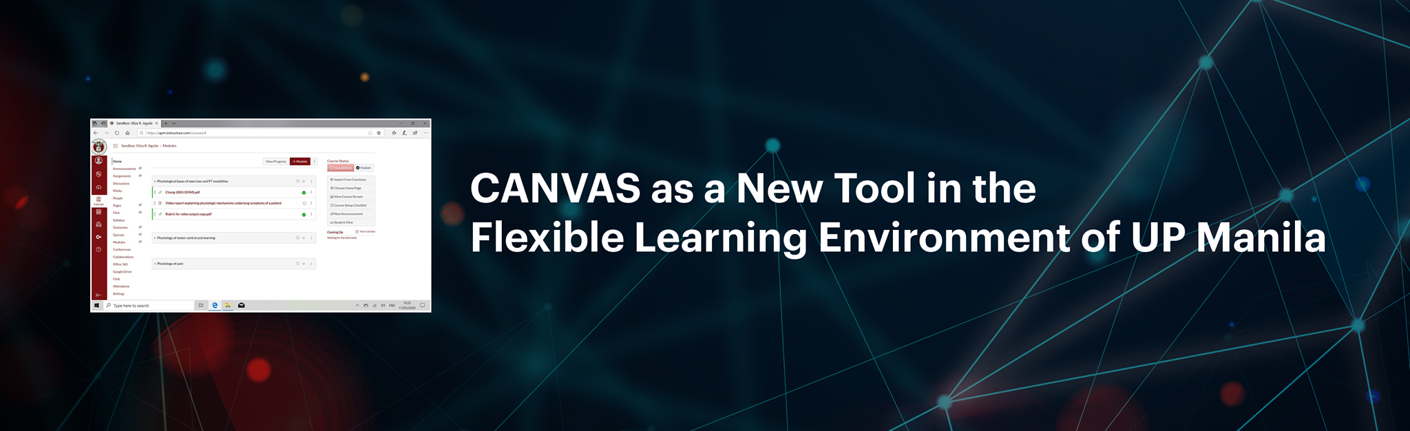 CANVAS as a New Tool in the Flexible Learning Environment of UP Manila ...