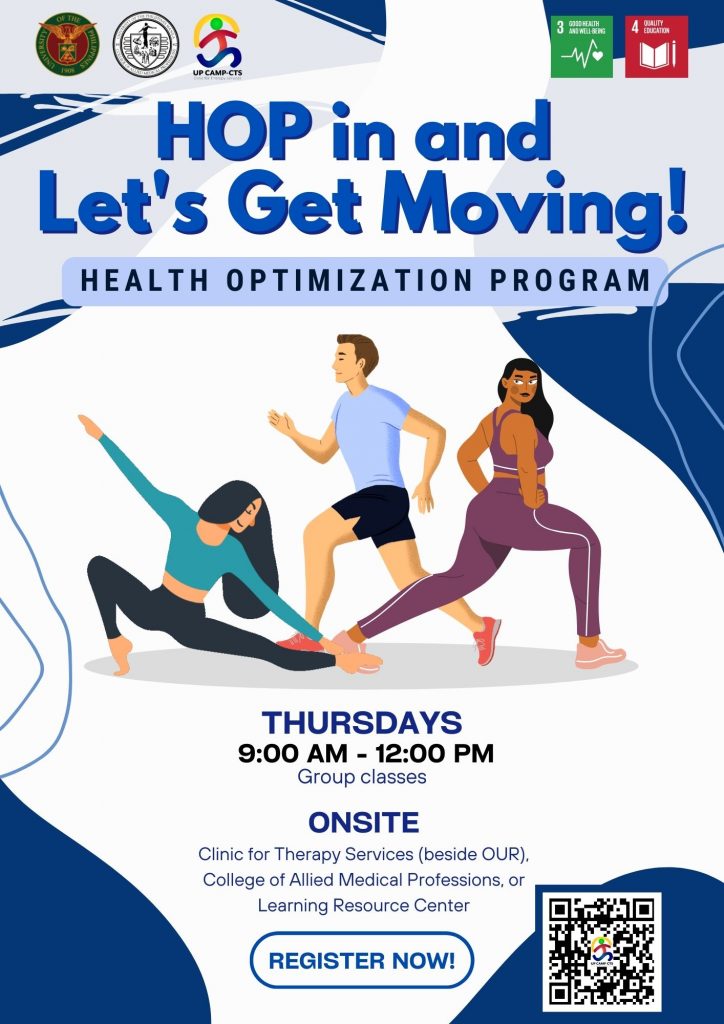 [Invitation] Health Optimization Program – “HOP In and Let’s Get Moving ...