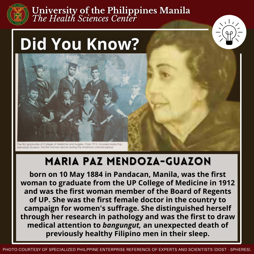 DID YOU KNOW? Dr. Maria Paz Mendoza-Guazon - University of the ...