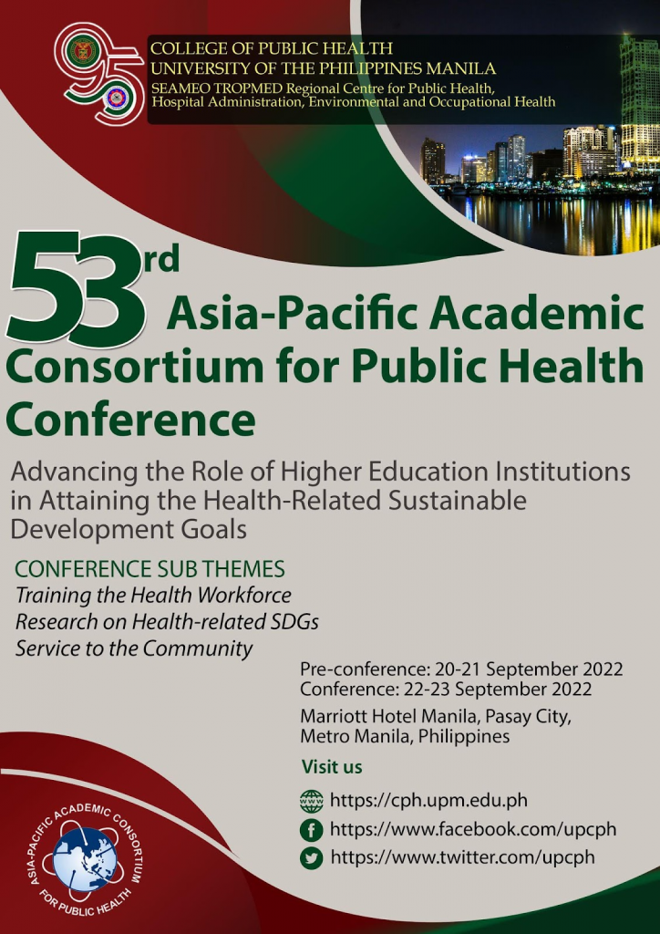 53rd Asia-Pacific Academic Consortium for Public Health (APACPH ...