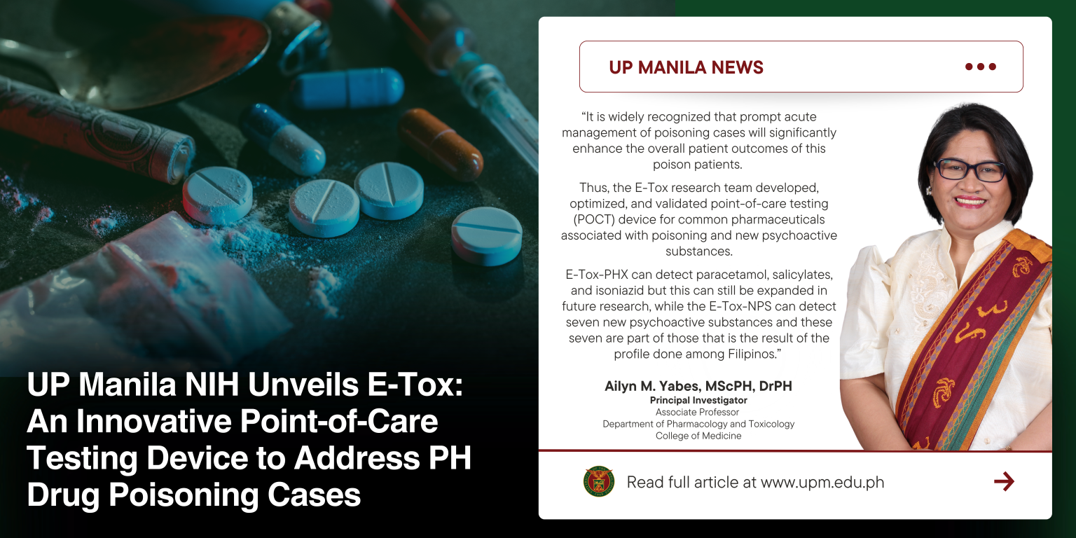 UP Manila NIH Unveils E-Tox: An Innovative Point-of-Care Testing Device ...