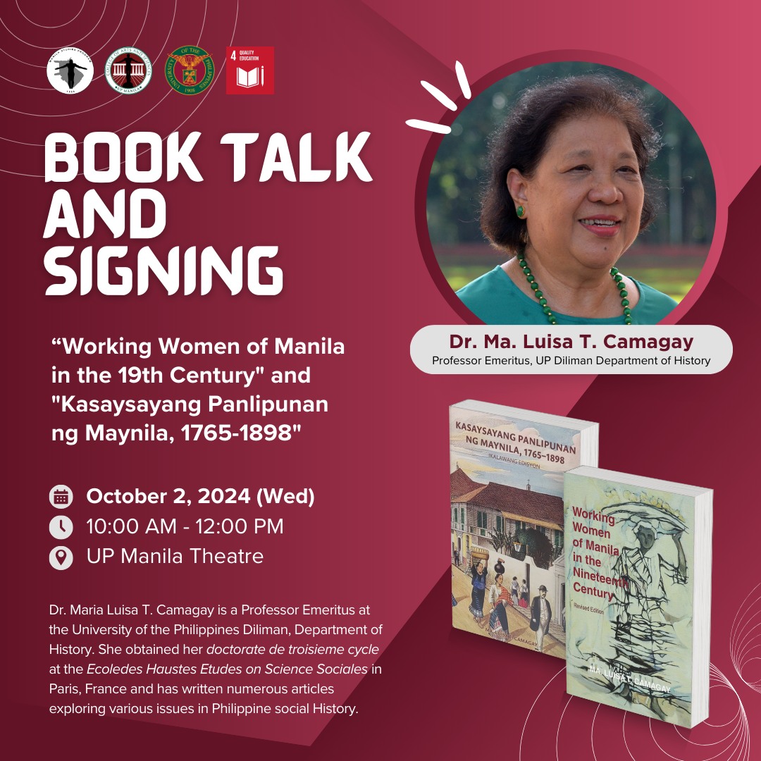 ‘Working Women of Manila in the Nineteenth Century’: CAS Hosts Multi ...